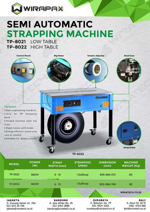 Semi Auto Strapping Machine - Jual Mesin Strapping - Strapping